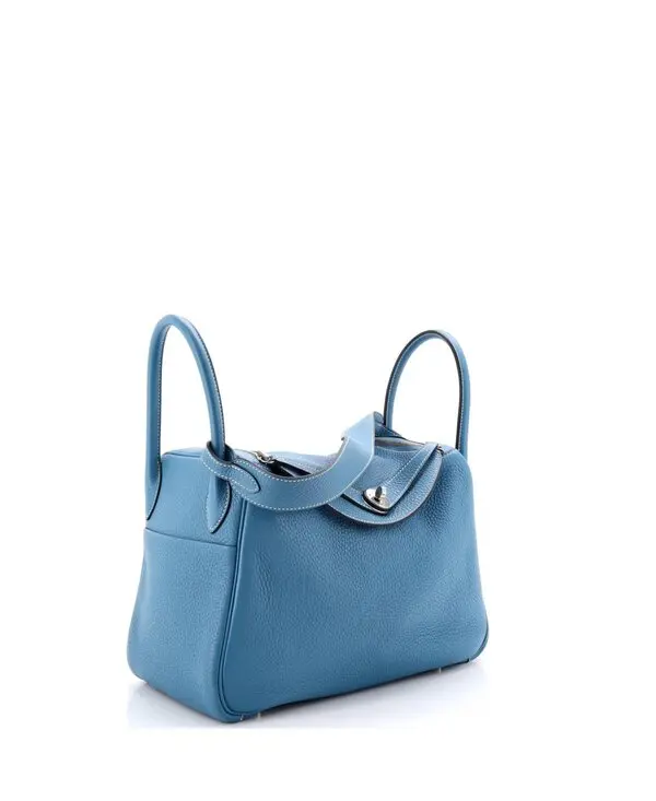 Hermès 30 Lindy Bag Clemence - Blue