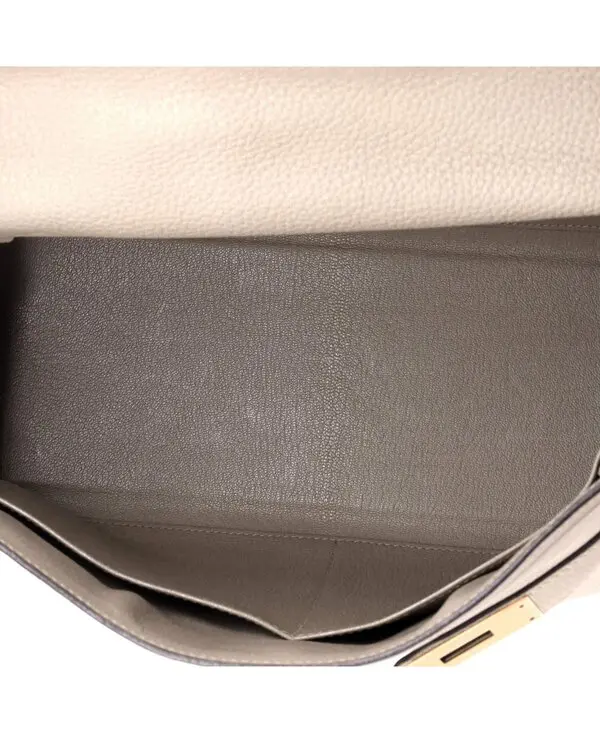 Hermès Kelly 28 Handbag Grey Togo With Gold Hardware