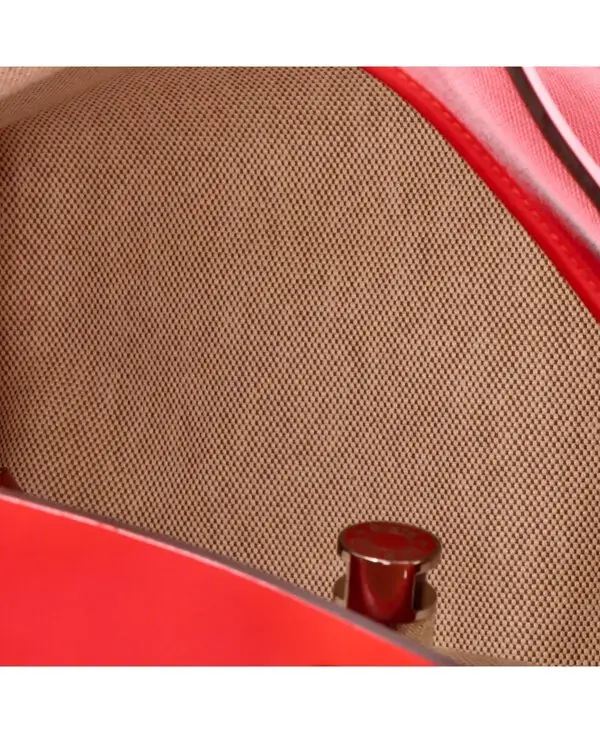Hermès 31 Herbag Zip Berline Vache Canvas And Leather - Red