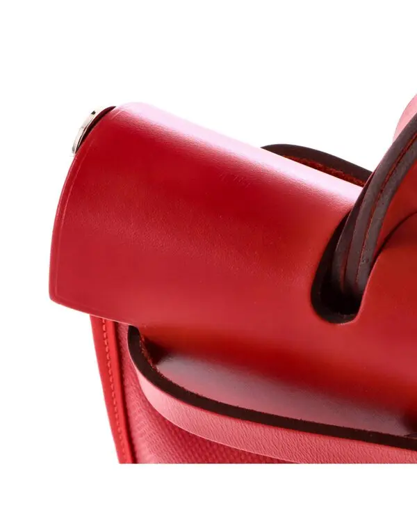 Hermès 31 Herbag Zip Berline Vache Canvas And Leather - Red
