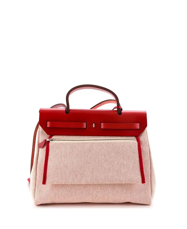 Hermès 31 Herbag Zip Pegase Pop Toile And Leather