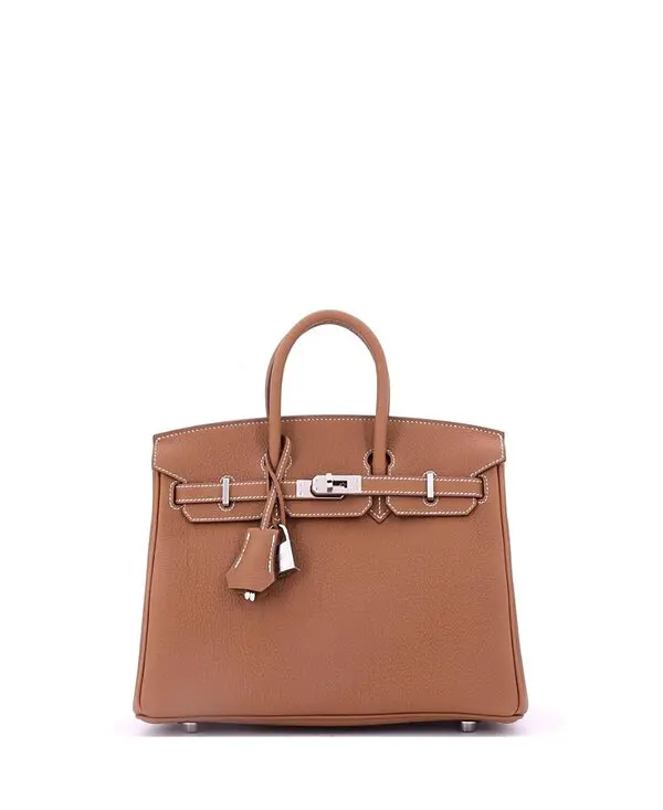 Hermès Birkin 25 Handbag Brown Togo With Palladium Hardware