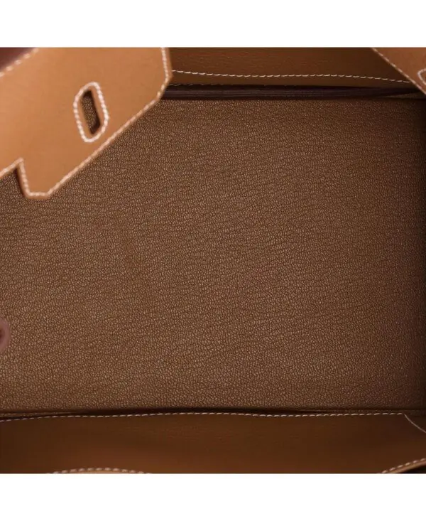 Hermès Birkin 25 Handbag Brown Togo With Palladium Hardware