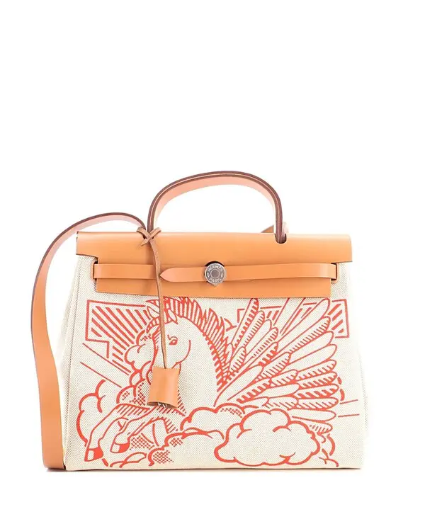 Hermès 31 Herbag Zip Pegase Pop Toile And Leather