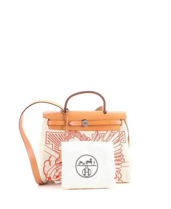 Hermès 31 Herbag Zip Pegase Pop Toile And Leather