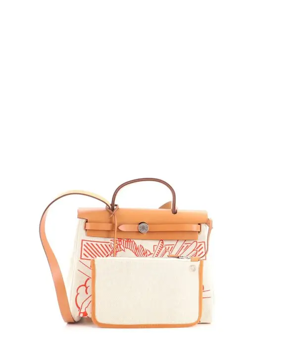 Hermès 31 Herbag Zip Pegase Pop Toile And Leather