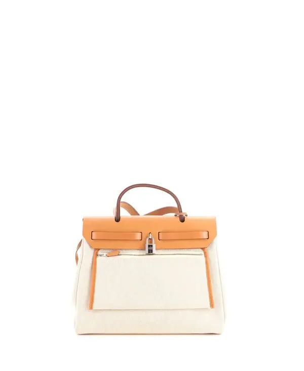 Hermès 31 Herbag Zip Pegase Pop Toile And Leather