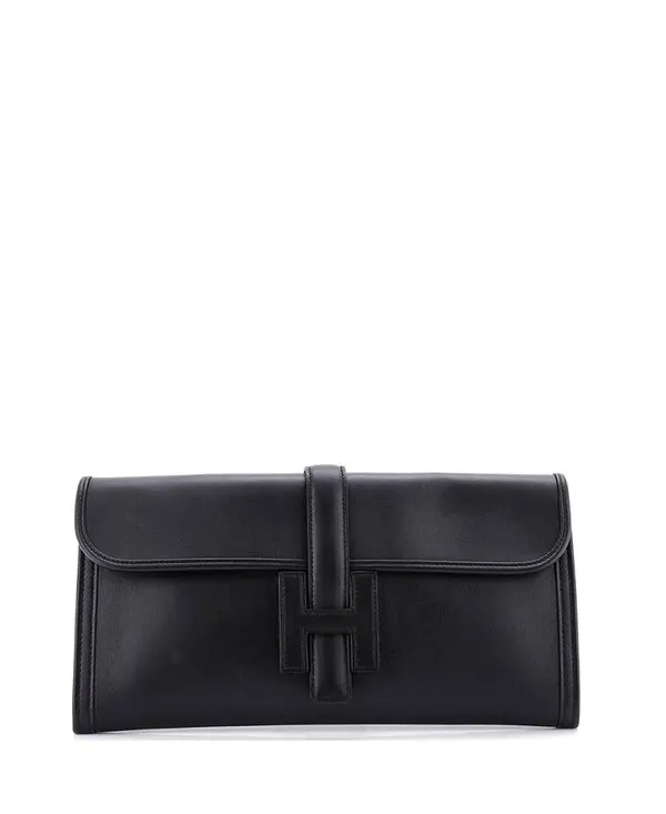 Hermès 29 Jige Elan Clutch Swift - Black