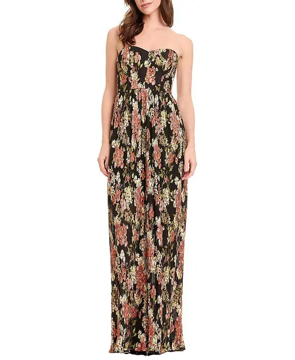 Dress The Population Audrina Strapless Dress - Black Multi