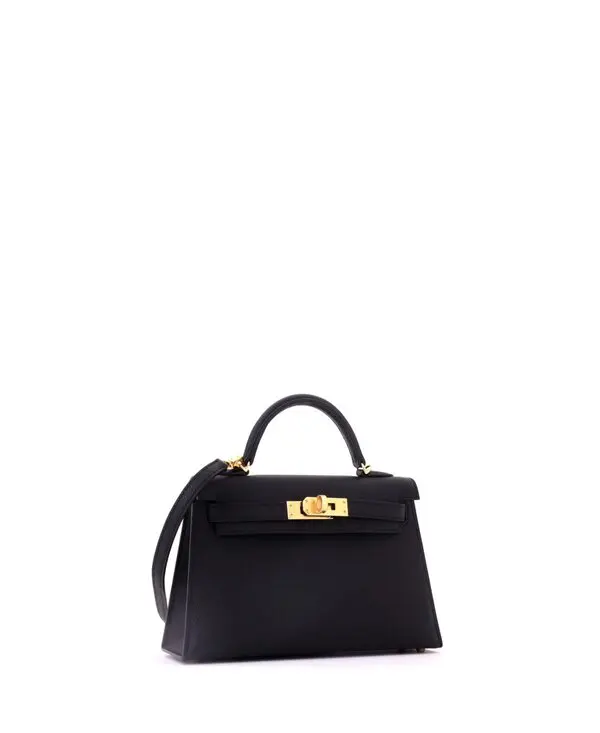 Hermès Kelly 20 Handbag Black Epsom With Gold Hardware