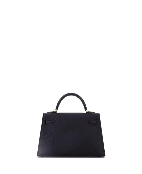 Hermès Kelly 20 Handbag Black Epsom With Gold Hardware