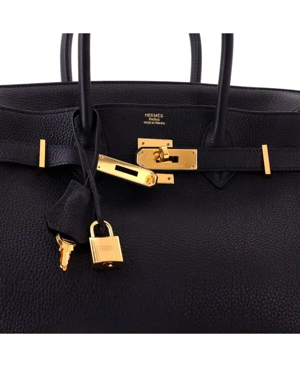 Hermès Birkin 30 Handbag Black Togo With Gold Hardware