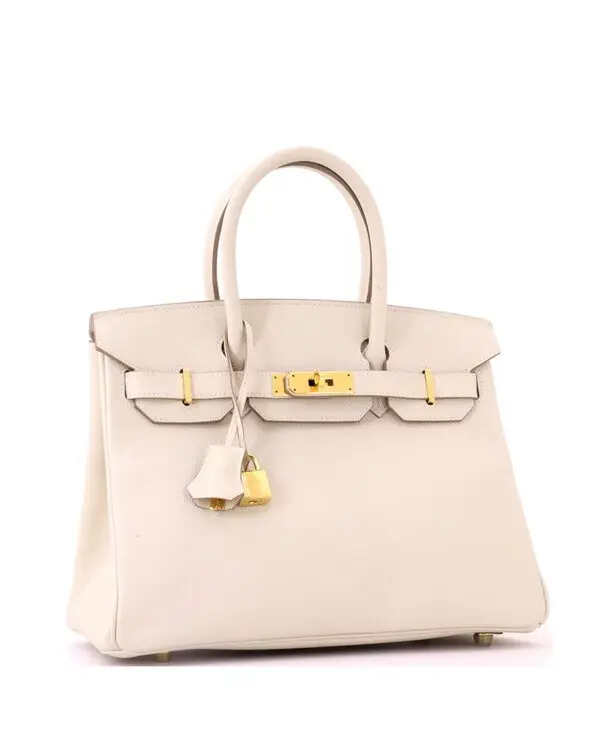 Hermès Birkin 30 Handbag Light Epsom With Gold Hardware