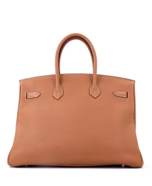 Hermès Birkin 35 Handbag Brown Togo With Palladium Hardware