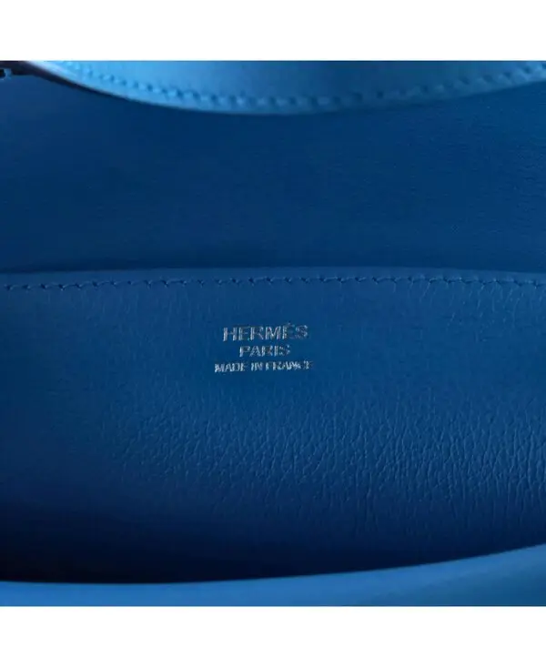 Hermès 25 Halzan Bag Evercolor - Blue