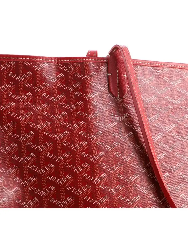 Goyard Mm Artois Tote Coated Canvas - Red