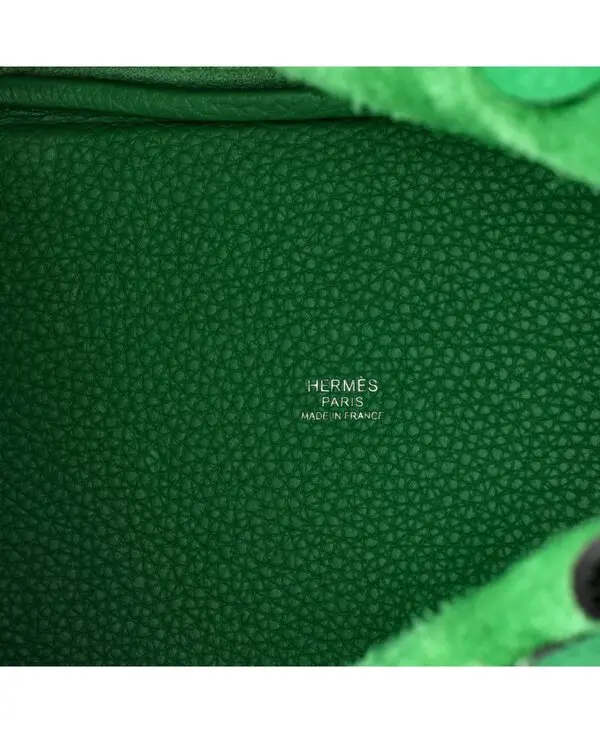 Hermès Pm Monochrome Picotin Lock Bag Clemence - Green