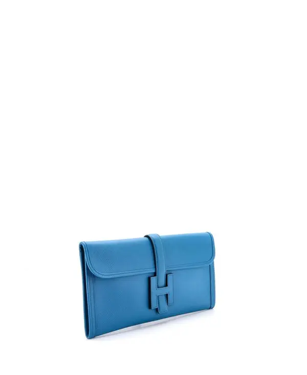 Hermès 29 Jige Elan Clutch Epsom - Blue