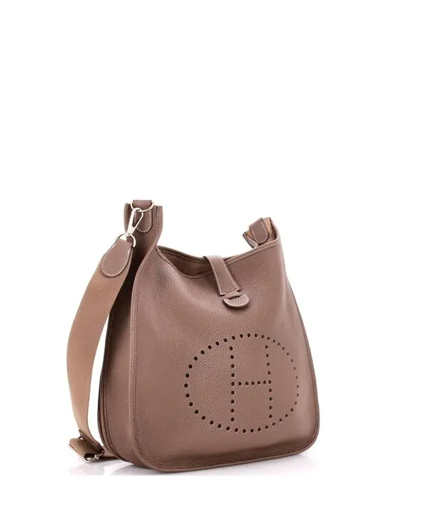 Hermès Pm Evelyne Bag Gen Iii Clemence - Gray