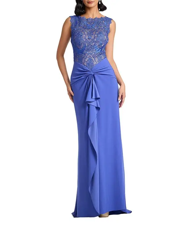 Tadashi Shoji Evelise Lace Cascade Gown