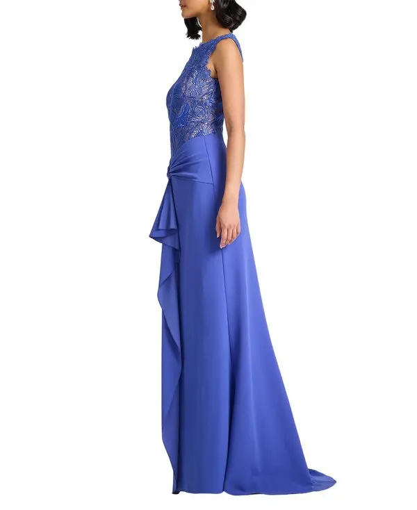 Tadashi Shoji Evelise Lace Cascade Gown