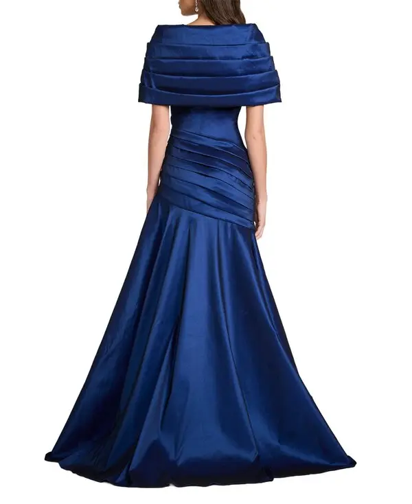 Tadashi Shoji Romina Draped Taffeta Gown