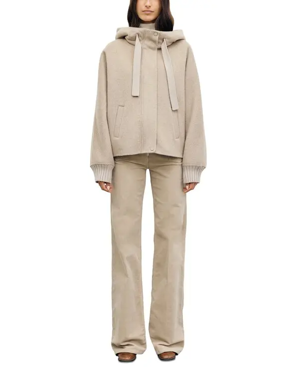 Gerard Darel Anor Wool-blend Hooded Coat