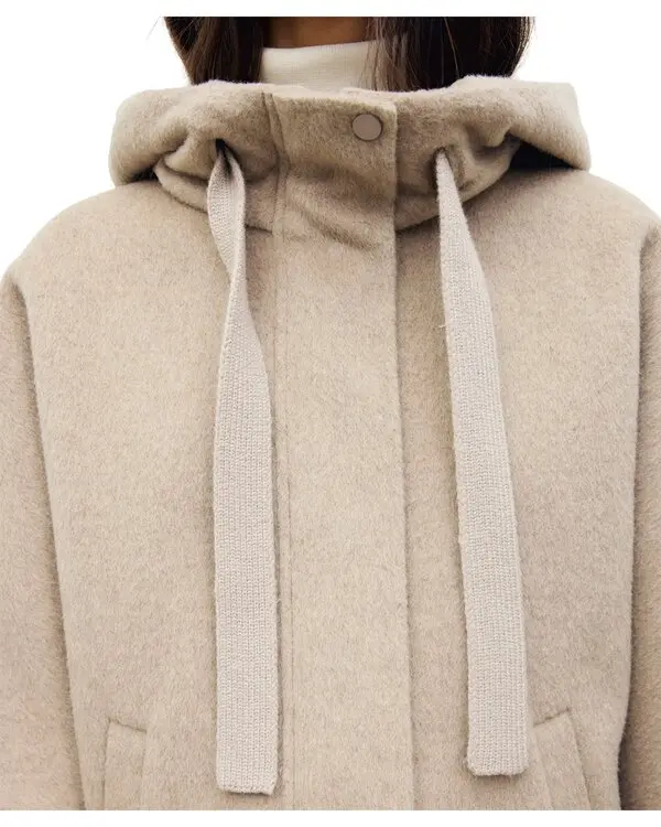 Gerard Darel Anor Wool-blend Hooded Coat