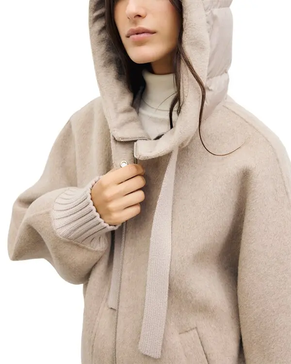 Gerard Darel Anor Wool-blend Hooded Coat