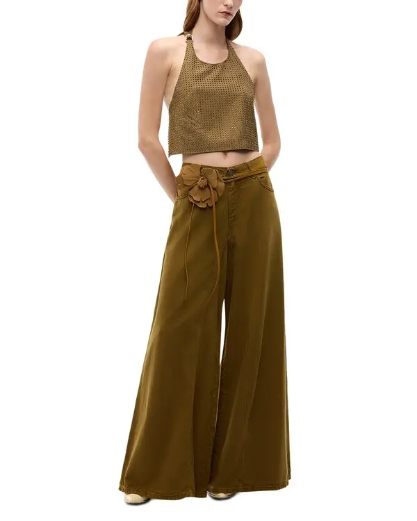 Pinko Arbaia Rhinestone Tank Top - Brown