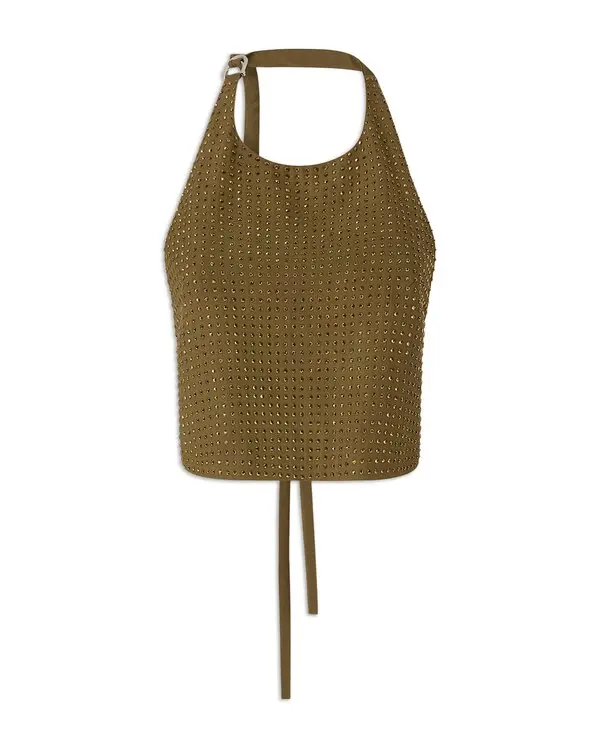 Pinko Arbaia Rhinestone Tank Top - Brown