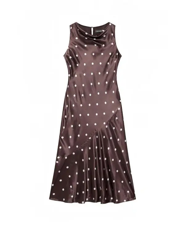 Mint Velvet Satin Polkadot Midi Dress