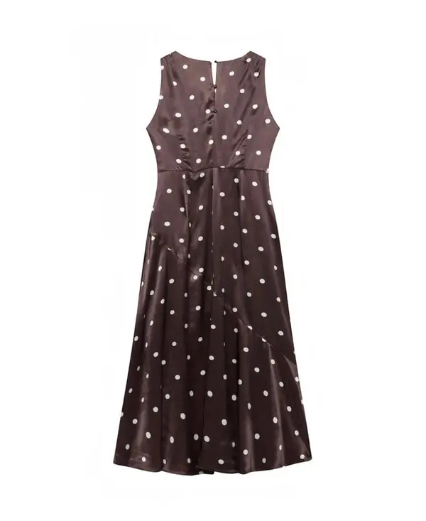 Mint Velvet Satin Polkadot Midi Dress