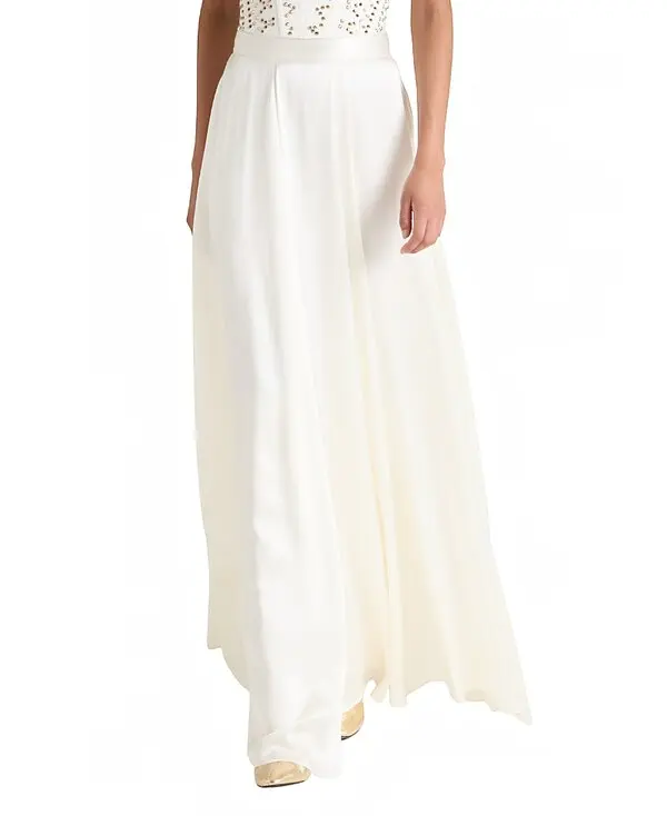 TEMPERLEY LONDON Amerie Satin Skirt - Ivory