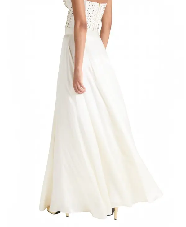 TEMPERLEY LONDON Amerie Satin Skirt - Ivory