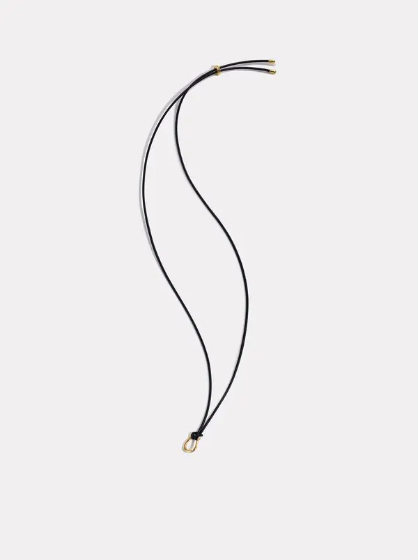 BY PARIAH Fortuna Leather Necklace - Black