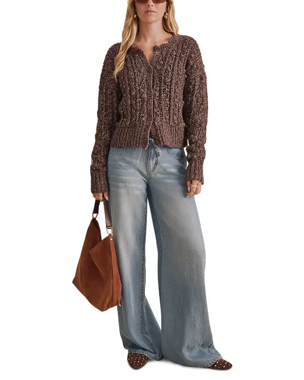 Splendid Hartford Cotton Blend Bobble Cardigan - Java