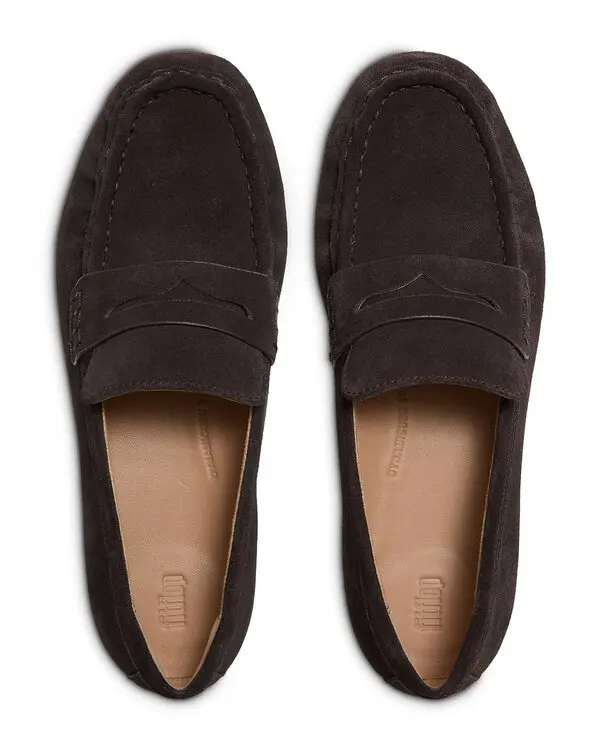 Fitflop Delicato Suede Loafers - Chocolate