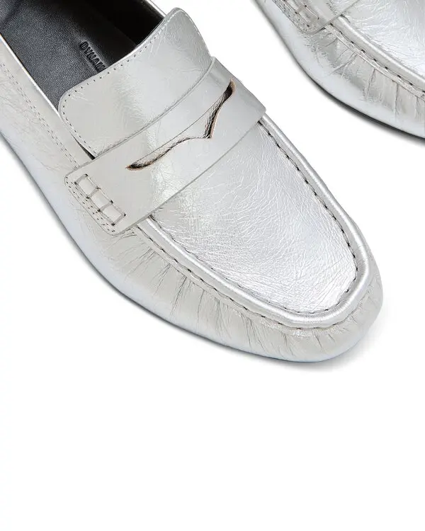 Fitflop Delicato Crinkle Metallic Leather Loafers