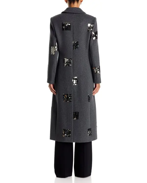 MILLY Wanda Sequin Embellished Coat