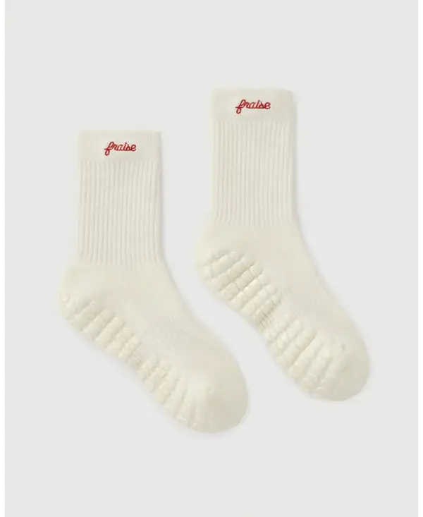 FRAISE Script Set Grip Socks, Pack Of 3 - Multi