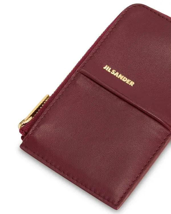 JIL SANDER Envelope East/west Leather Zip Wallet
