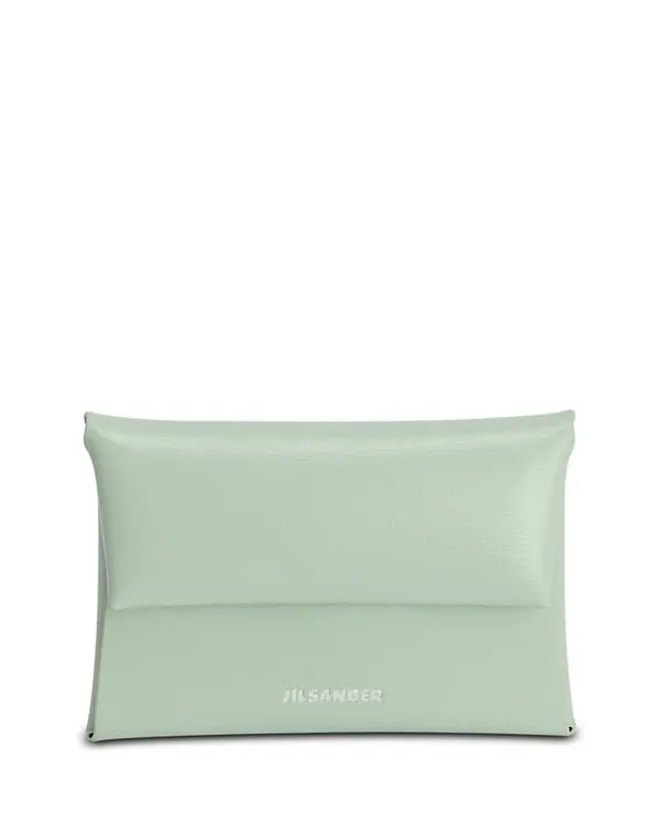 JIL SANDER Folded Leather Coin Purse - Jade