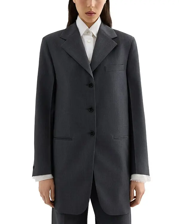 JIL SANDER Fil A Fil Wool & Mohair Jacket