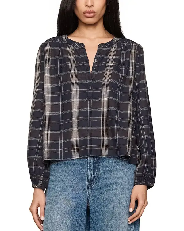 Z Supply Autumn Printed Button Placket Blouse