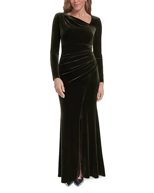 Eliza J Asymmetric Velvet Gown