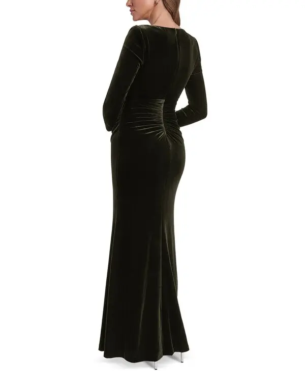 Eliza J Asymmetric Velvet Gown