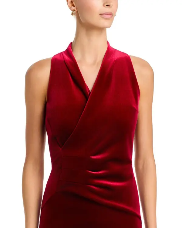 Chiara Boni La Petite Robe Medey Gathered Velvet Gown