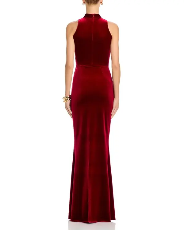 Chiara Boni La Petite Robe Medey Gathered Velvet Gown