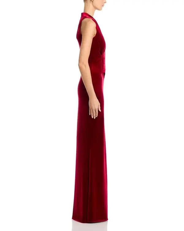 Chiara Boni La Petite Robe Medey Gathered Velvet Gown